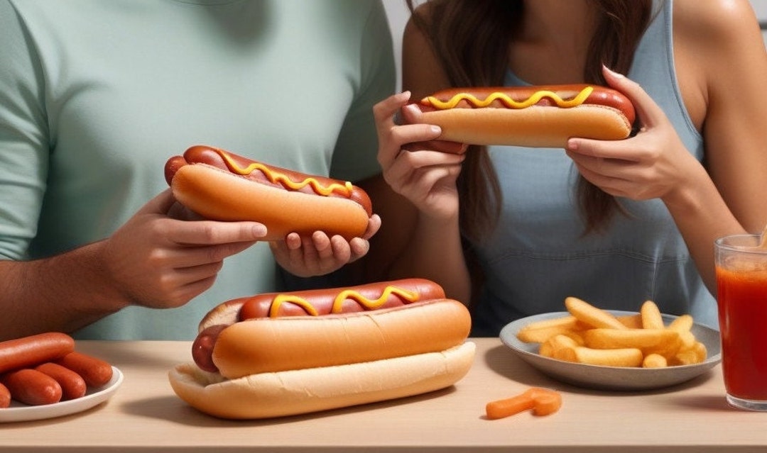 Vegan Hot Dog Links: Oven Baked, Smoky Frankfurter, Plant-based - Etsy