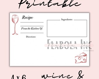 Printable Cheese Recipe Cards - Etsy