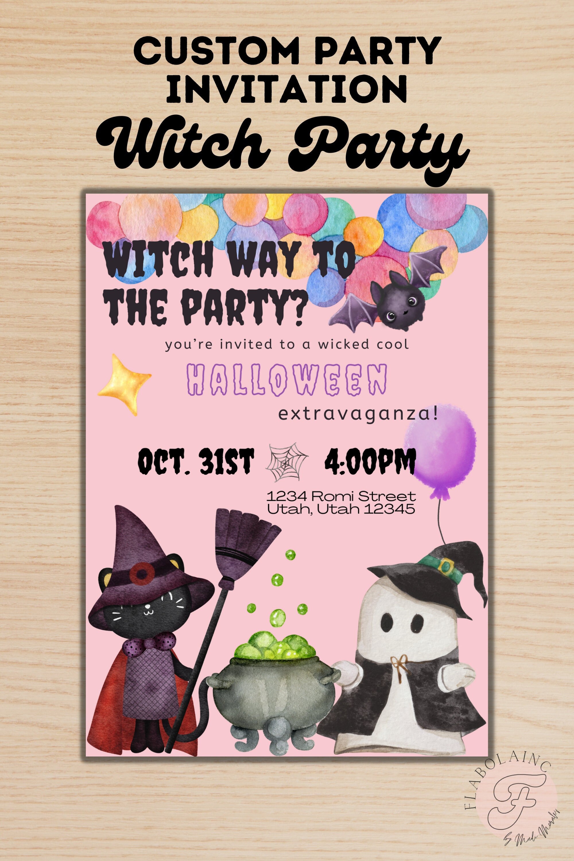 Witch Party Invitation | Party Invitation | Custom Invitation - Etsy