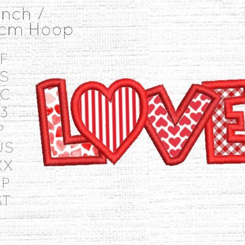 Love Applique Design - Etsy