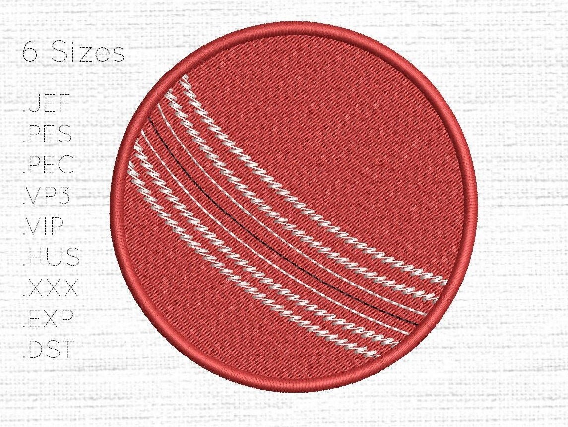 Cricket Ball Digital Embroidery Machine Designs / Patterns - Etsy UK