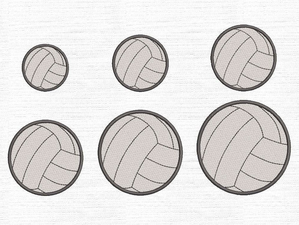 X6 Sizes - Netball - Digital Embroidery Machine Design/pattern ...