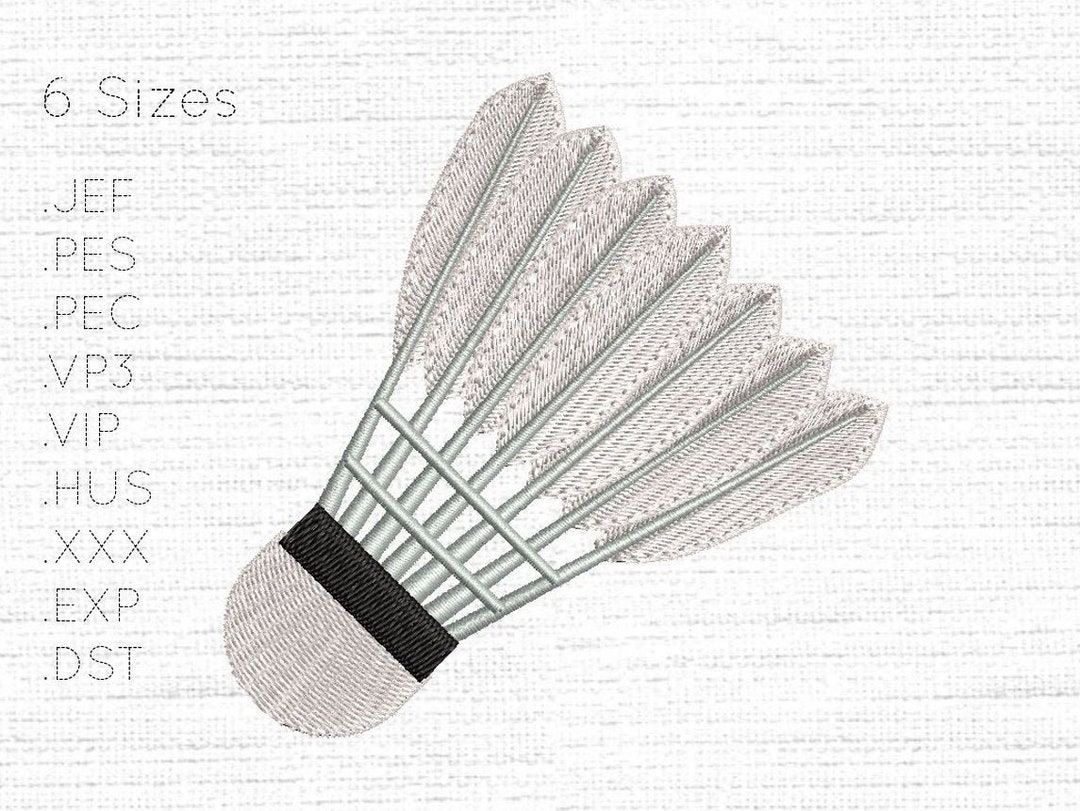 X6 Sizes - Badminton Shuttlecock - Digital Embroidery Machine Design ...