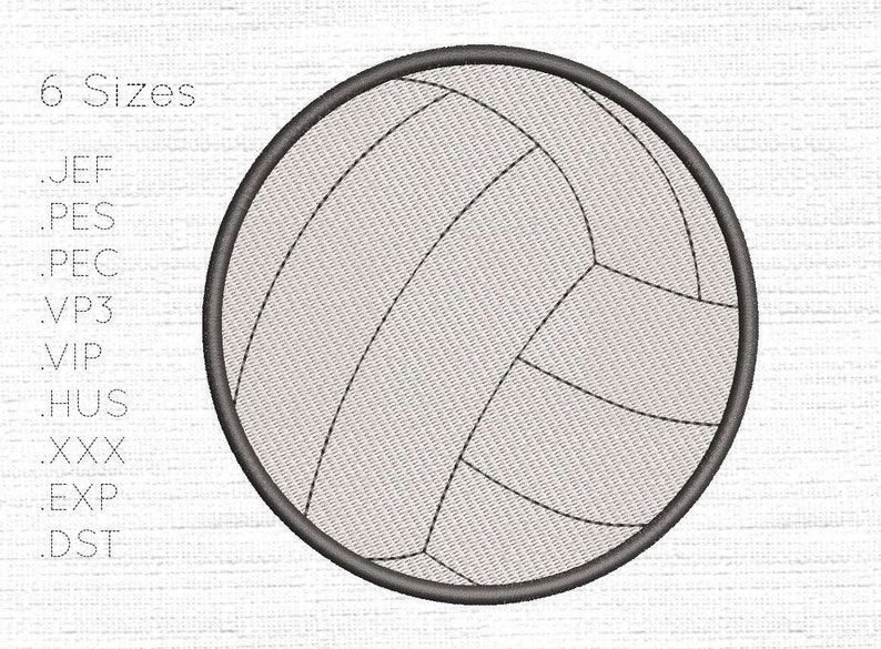 X6 Sizes - Netball - Digital Embroidery Machine Design/pattern ...