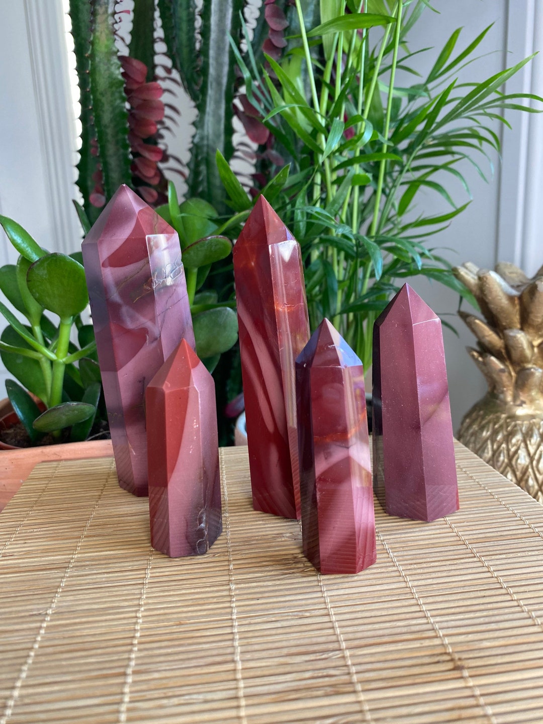 Red and Purple Mookaite Polished Towers You Choose Supportive Stone ...