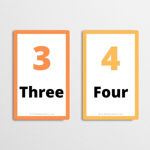Printable Number Flash Cards 1 to 100 - Etsy