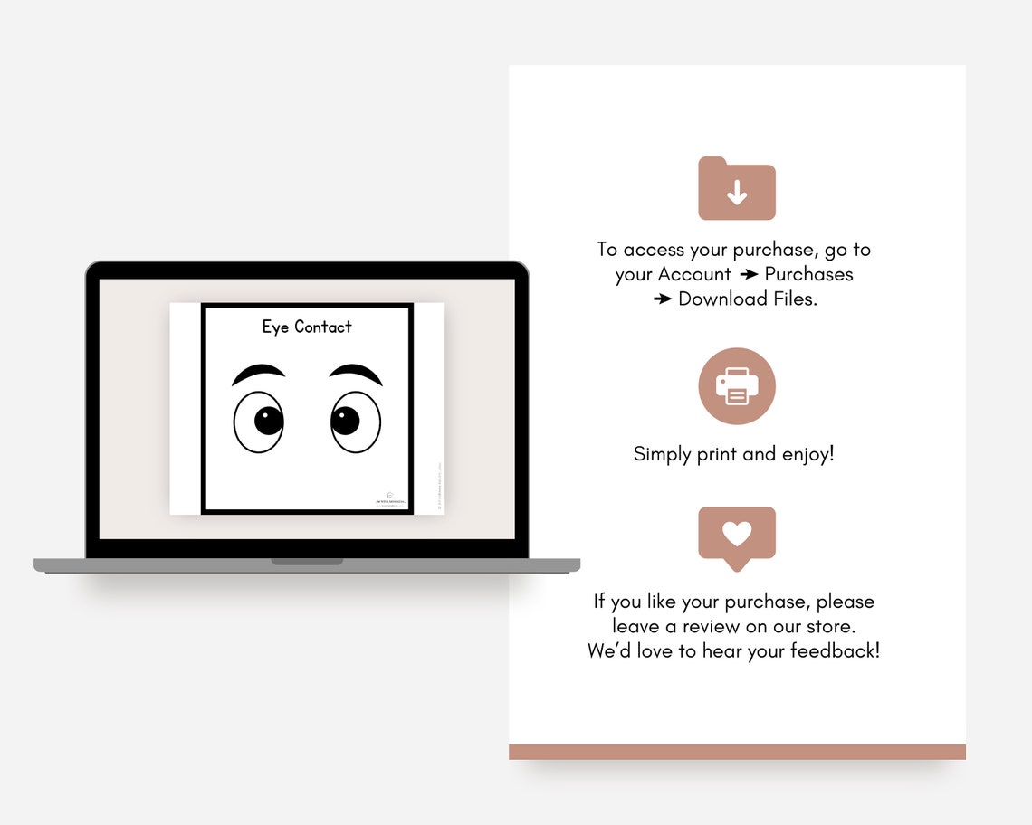 Eye Contact Printable Social Story - Etsy