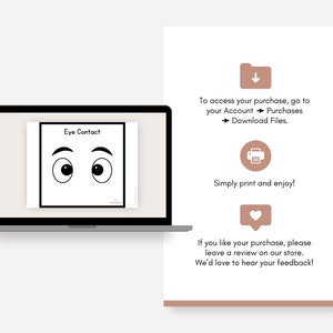 Eye Contact Printable Social Story - Etsy