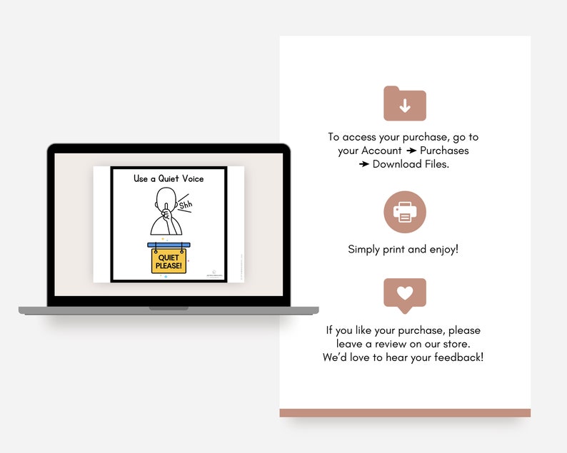 Quiet Voice Printable Social Story - Etsy