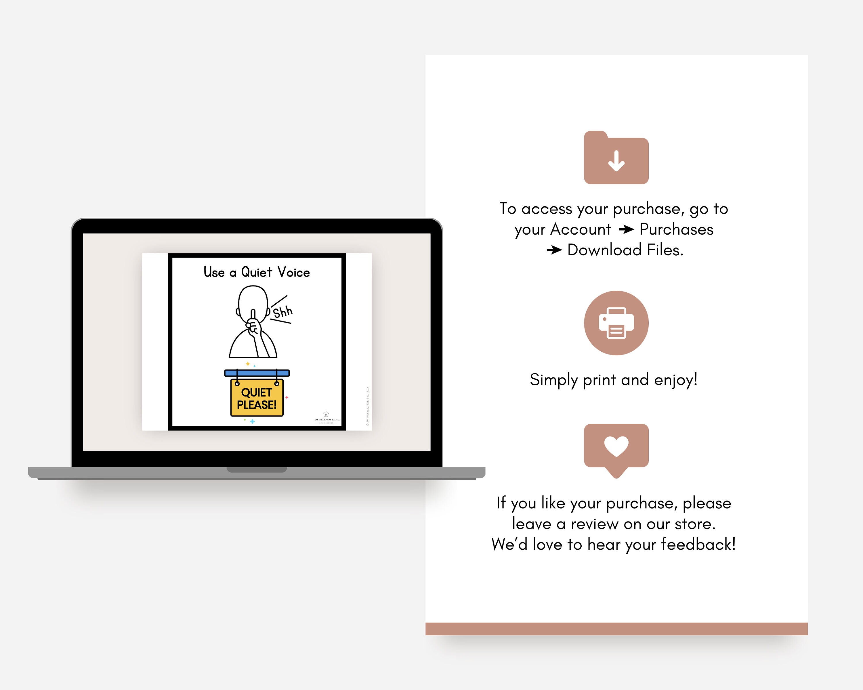 Quiet Voice Printable Social Story - Etsy