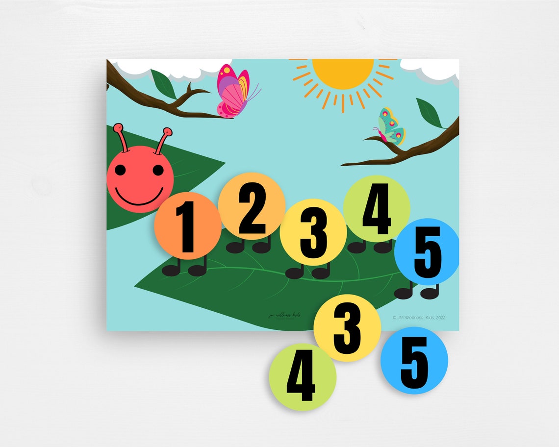 Caterpillar Number Match 1 to 100 Worksheets - Etsy