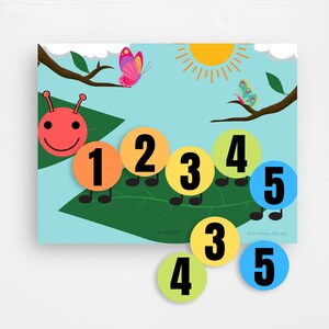 Caterpillar Number Match 1 to 100 Worksheets - Etsy