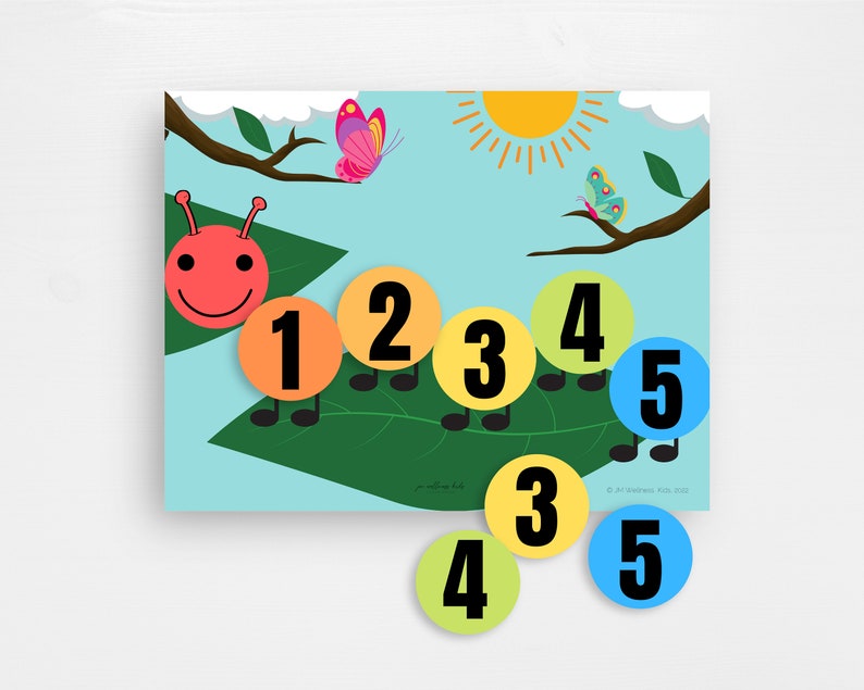 Caterpillar Number Match 1 to 100 Worksheets - Etsy