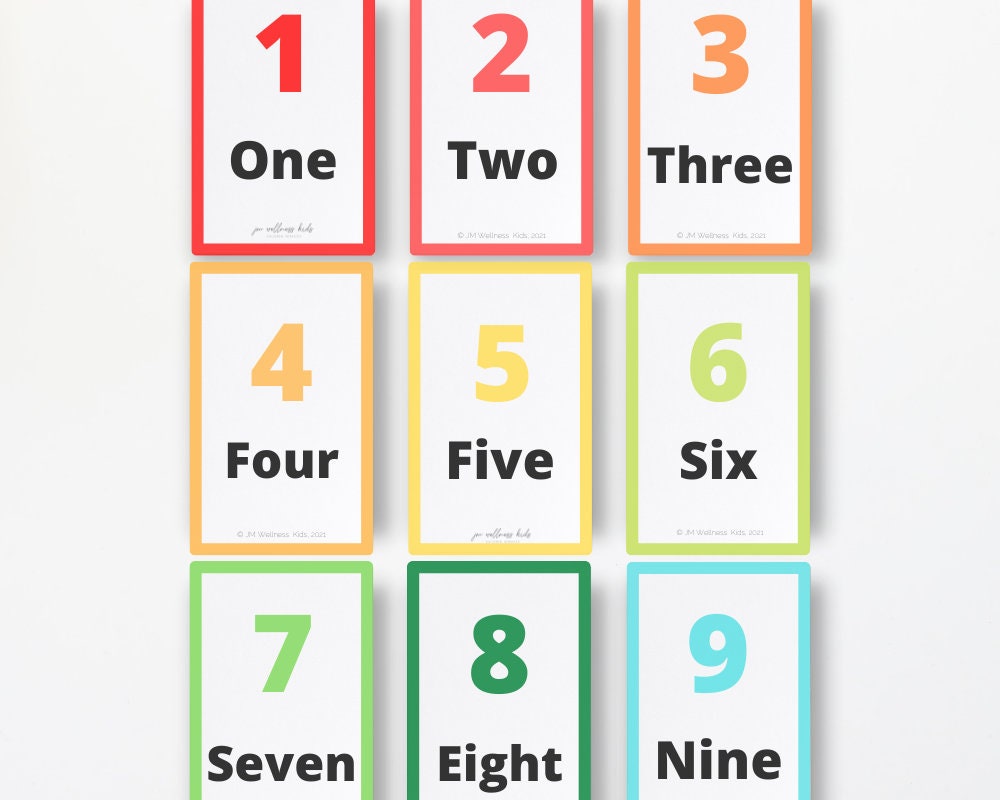 Printable Number Flash Cards 1 to 100 - Etsy