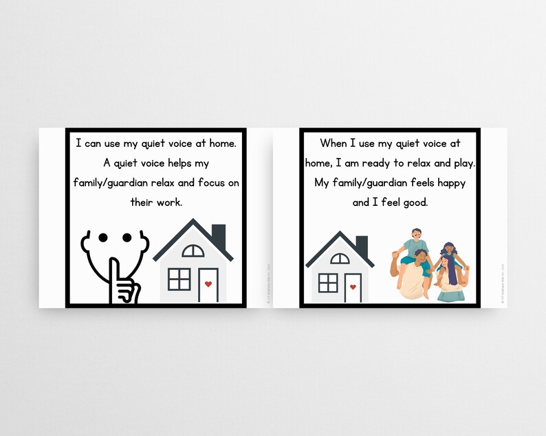 Quiet Voice Printable Social Story - Etsy