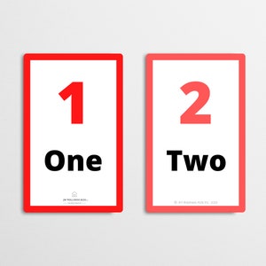 Printable Number Flash Cards 1 to 100 - Etsy