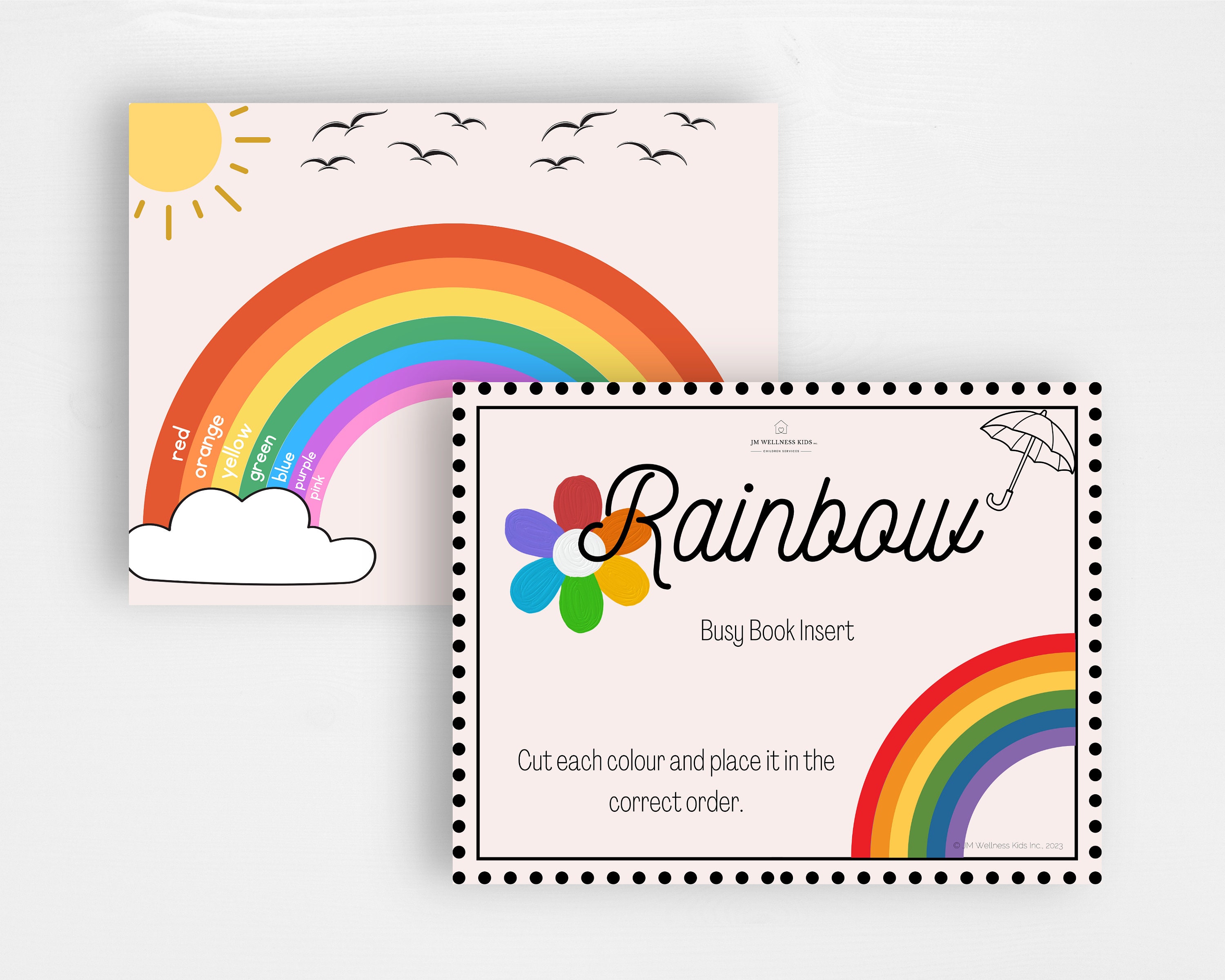 Printable Rainbow Busy Book Activity Sheets - Etsy