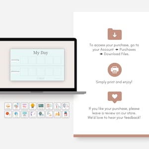 Printable School Day Visual Schedule for Kids (mint) - Etsy