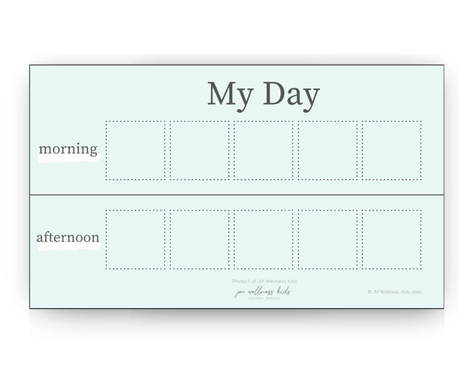 Printable School Day Visual Schedule for Kids mint - Etsy
