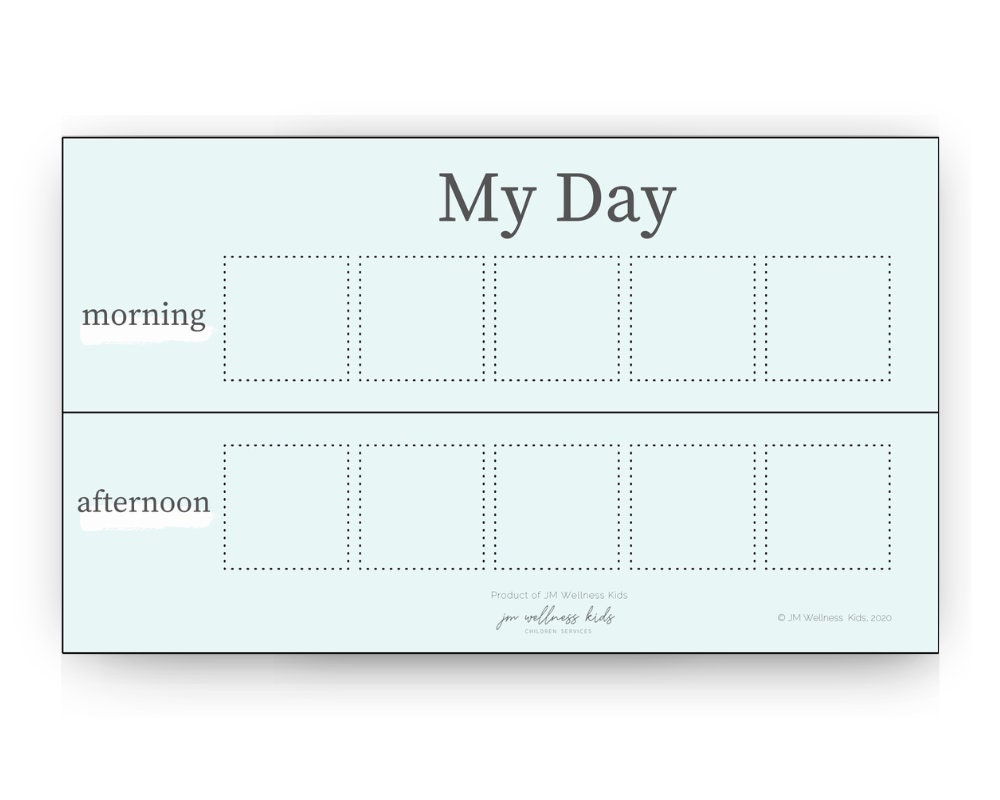Printable School Day Visual Schedule for Kids mint - Etsy Canada