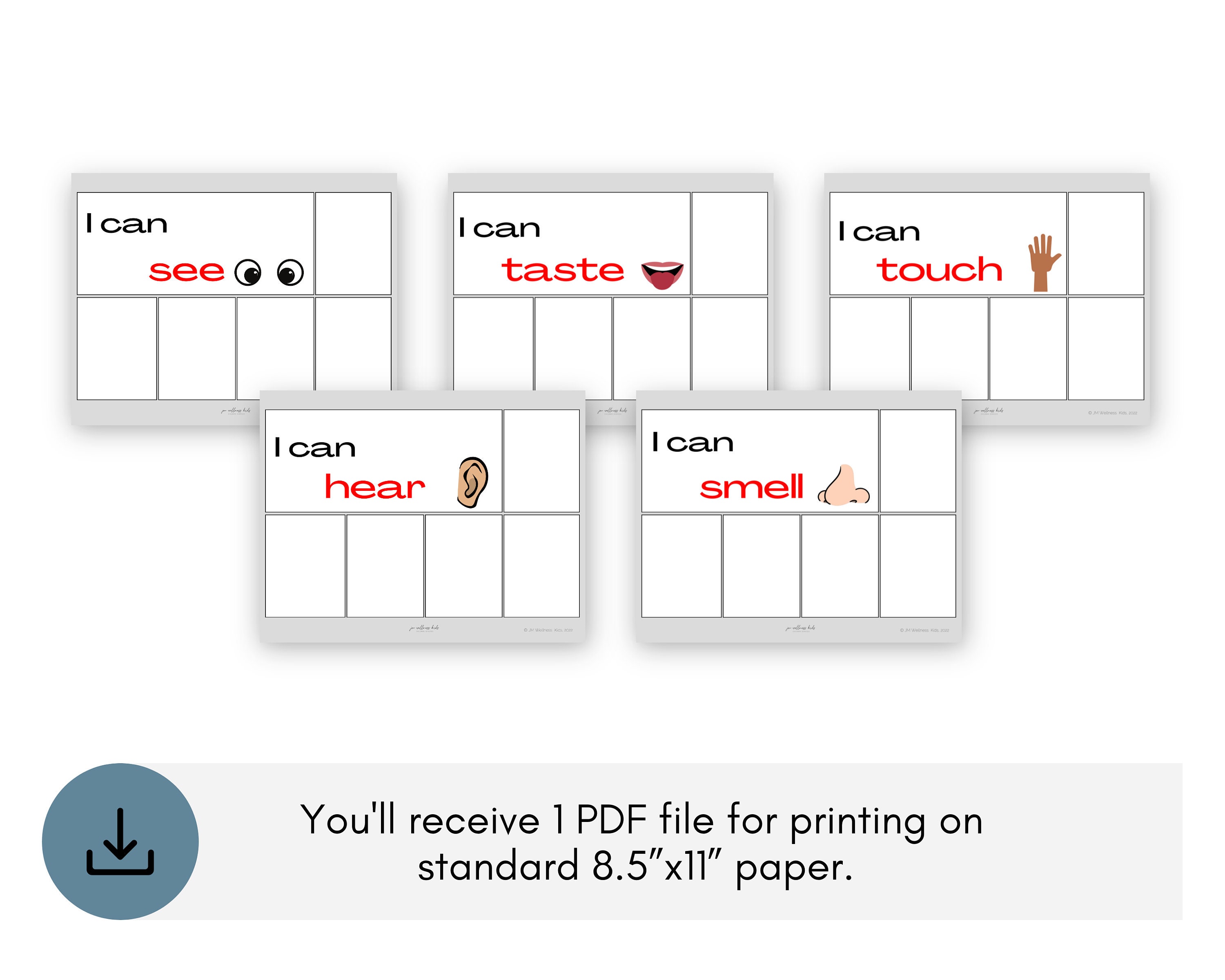 5 Senses Sorting Activity Sheets - Etsy