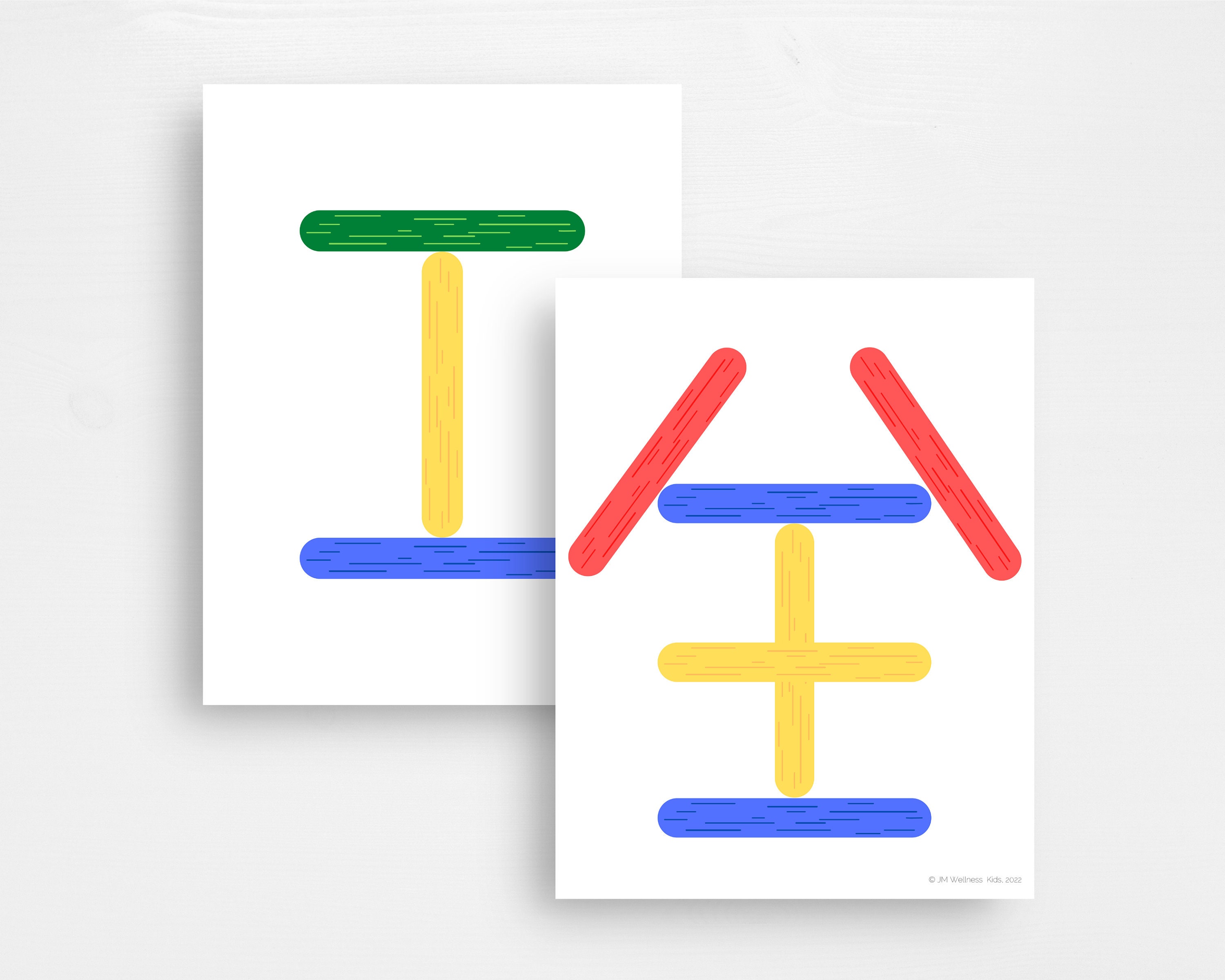 Popsicle Sticks Printable Activity Sheets - Etsy