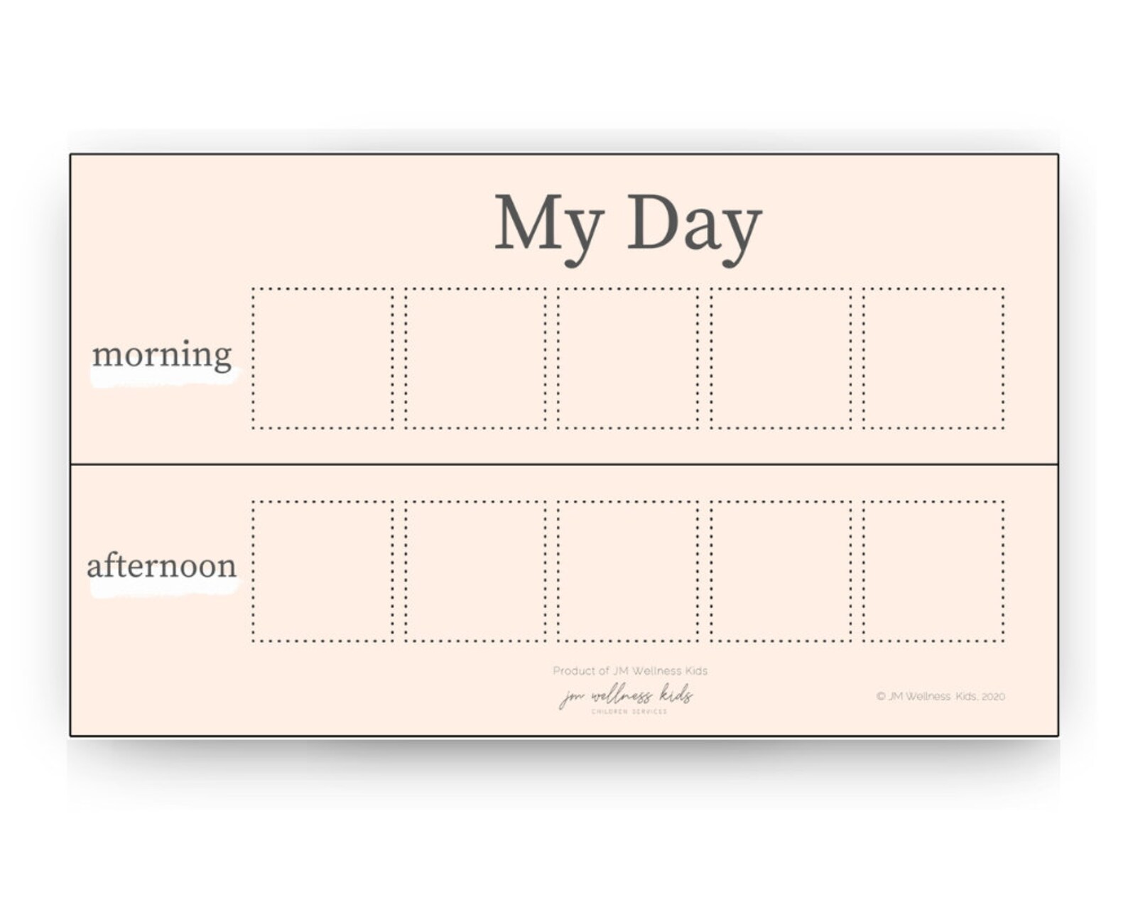Printable School Day Visual Schedule for Kids peach - Etsy Canada