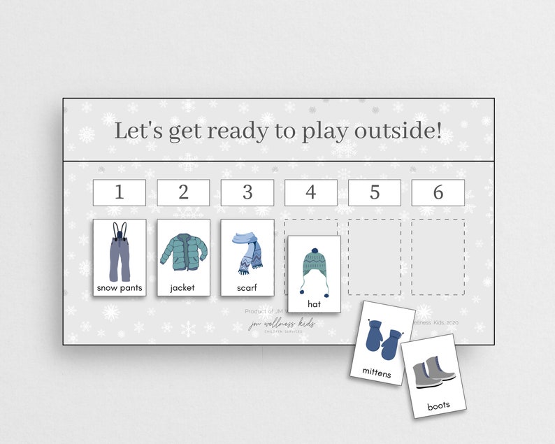 Winter Clothing Checklist for Kids - Etsy
