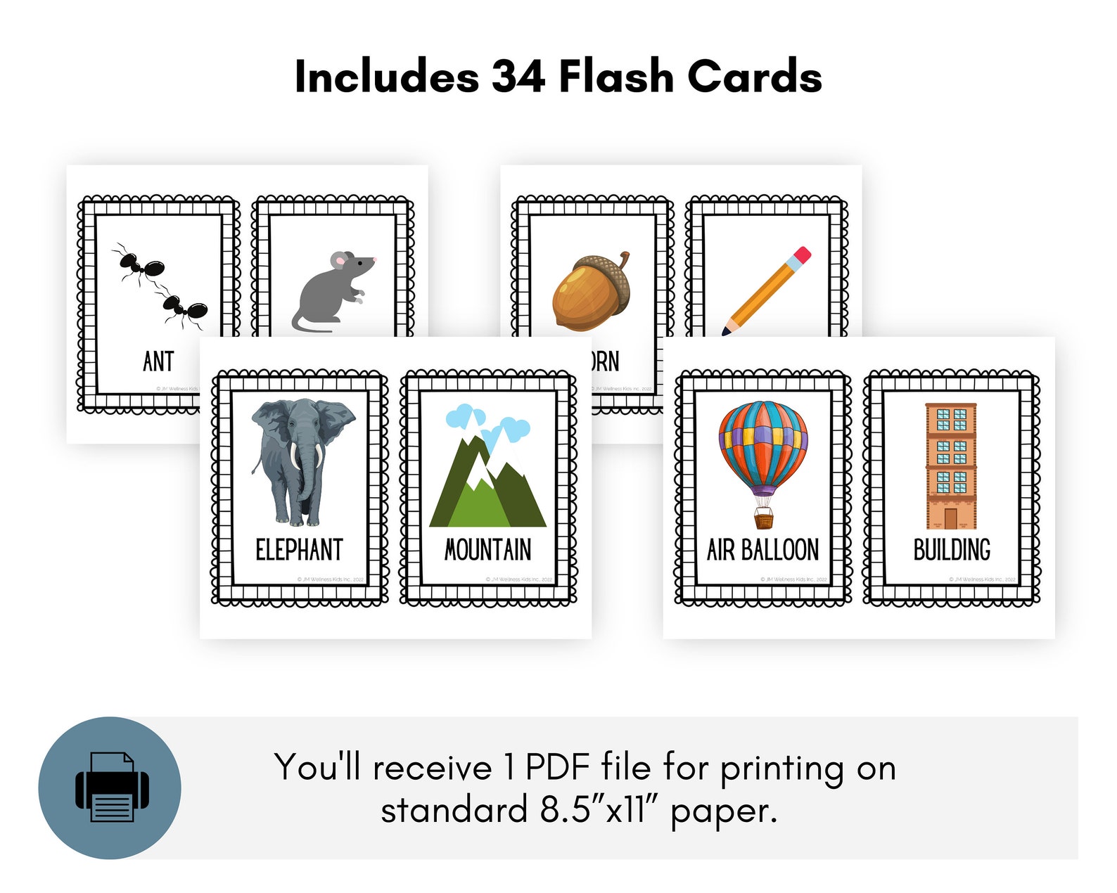 Printable Big Vs. Small Flash Cards - Etsy Canada