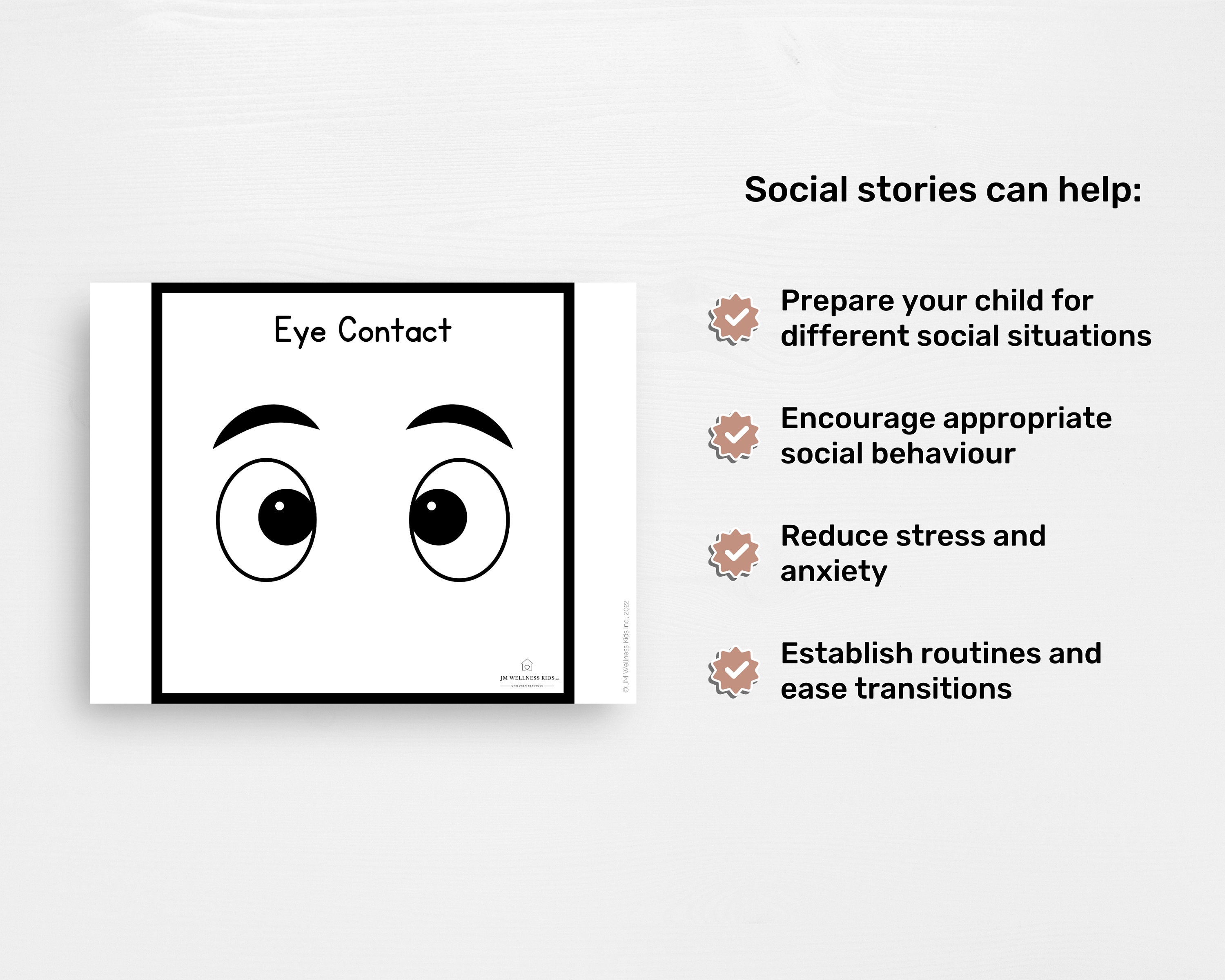 Eye Contact Printable Social Story - Etsy