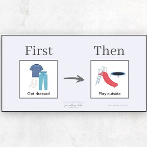 Printable First Then Visual Board | Etsy