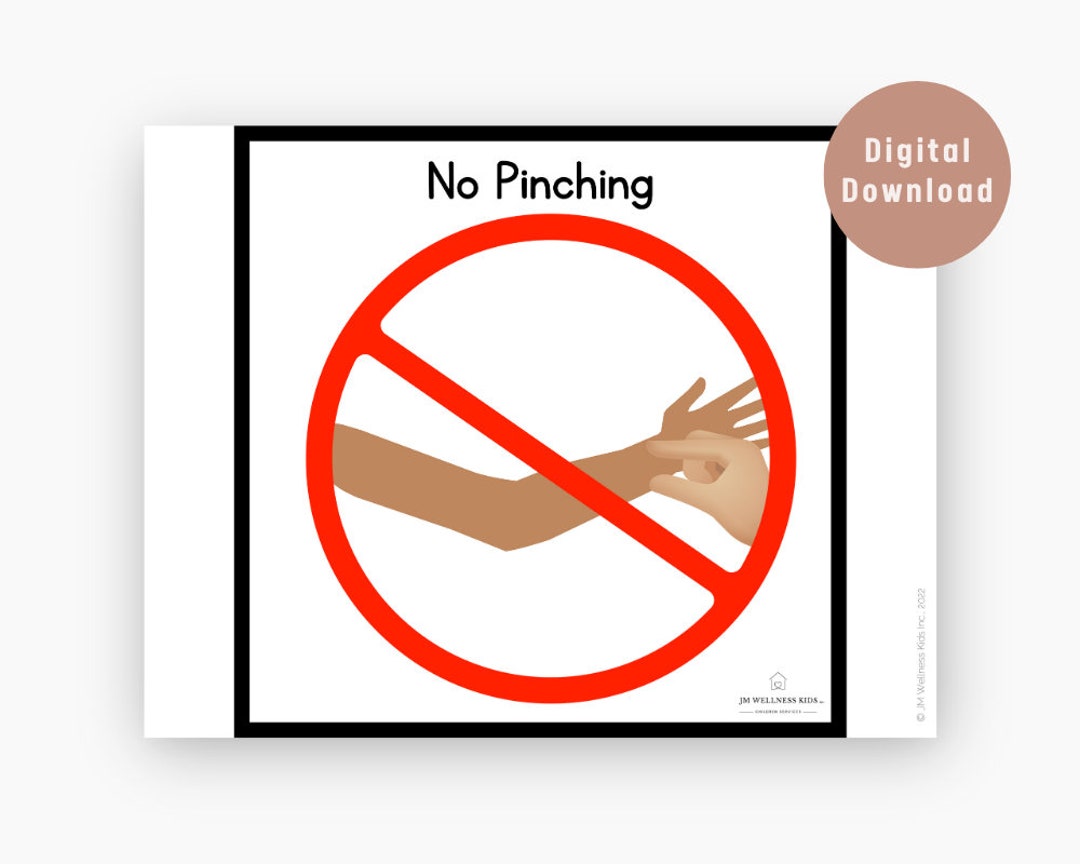 No Pinching Printable Social Story - Etsy