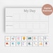 Printable School Day Visual Schedule for Kids (grey) - Etsy