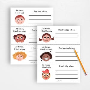 Printable Feelings Activity Sheets - Etsy