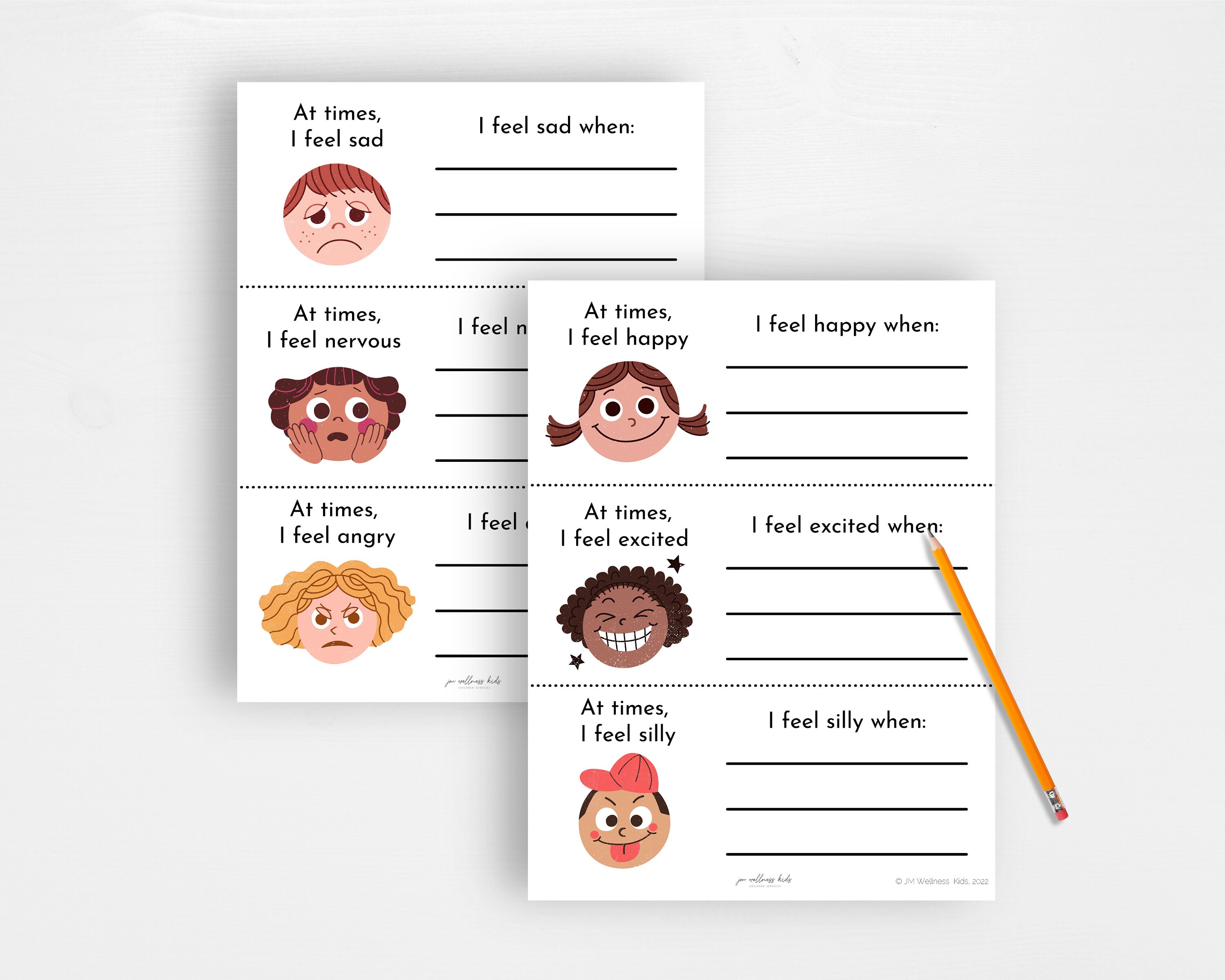 Printable Feelings Activity Sheets - Etsy