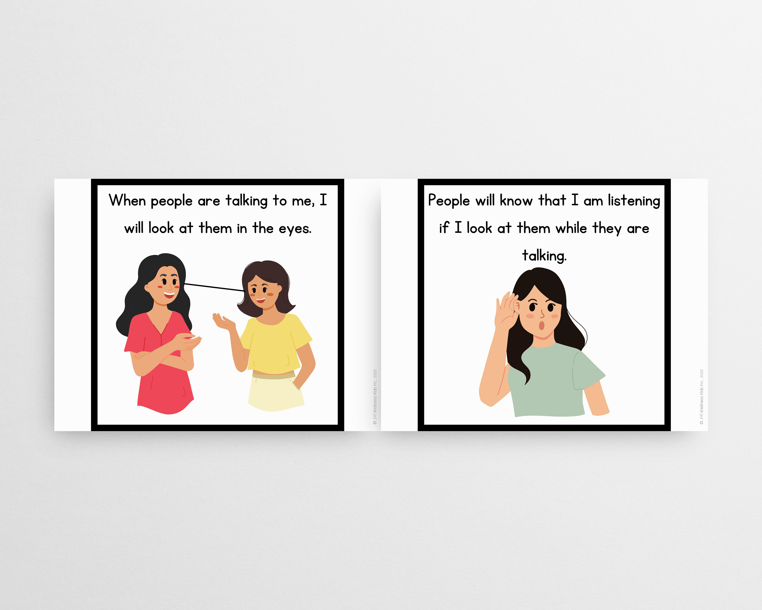 Eye Contact Printable Social Story - Etsy