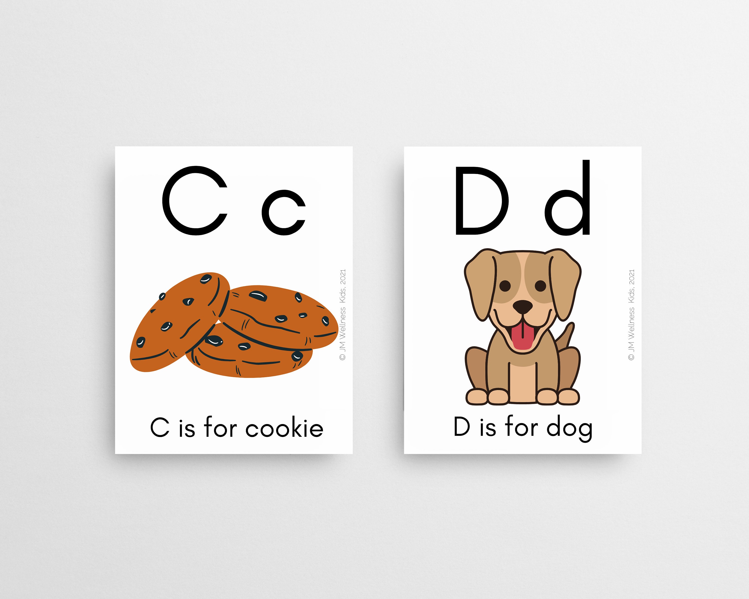 Printable Alphabet Flash Cards - Etsy