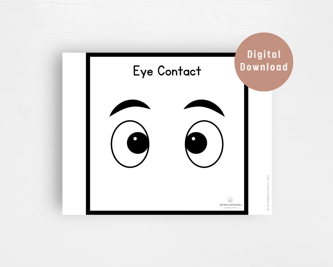 Eye Contact Printable Social Story - Etsy