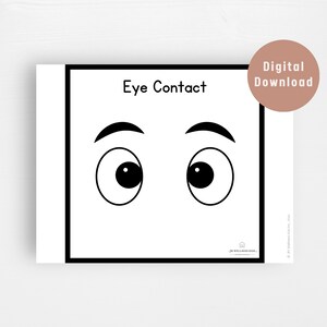 Eye Contact Printable Social Story - Etsy
