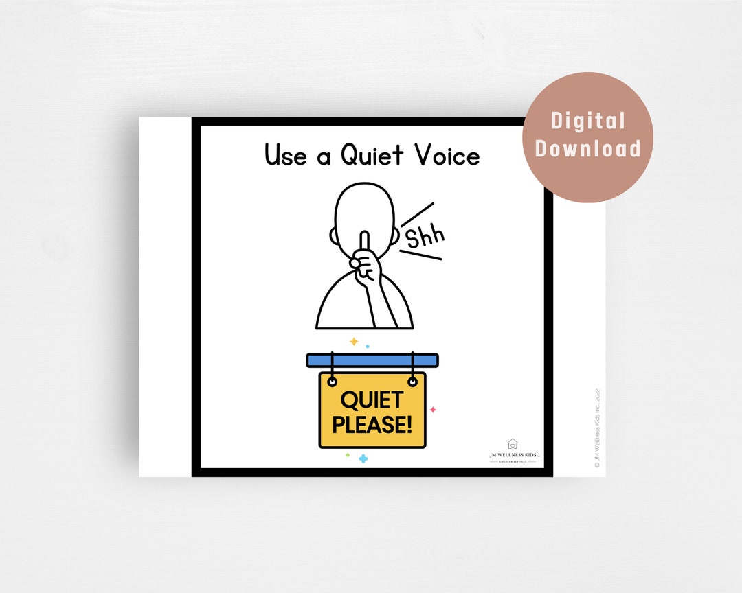 Quiet Voice Printable Social Story - Etsy
