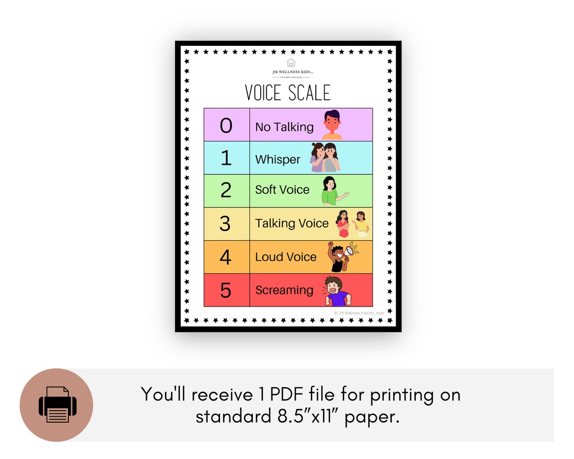 Printable Voice Scale Chart - Etsy
