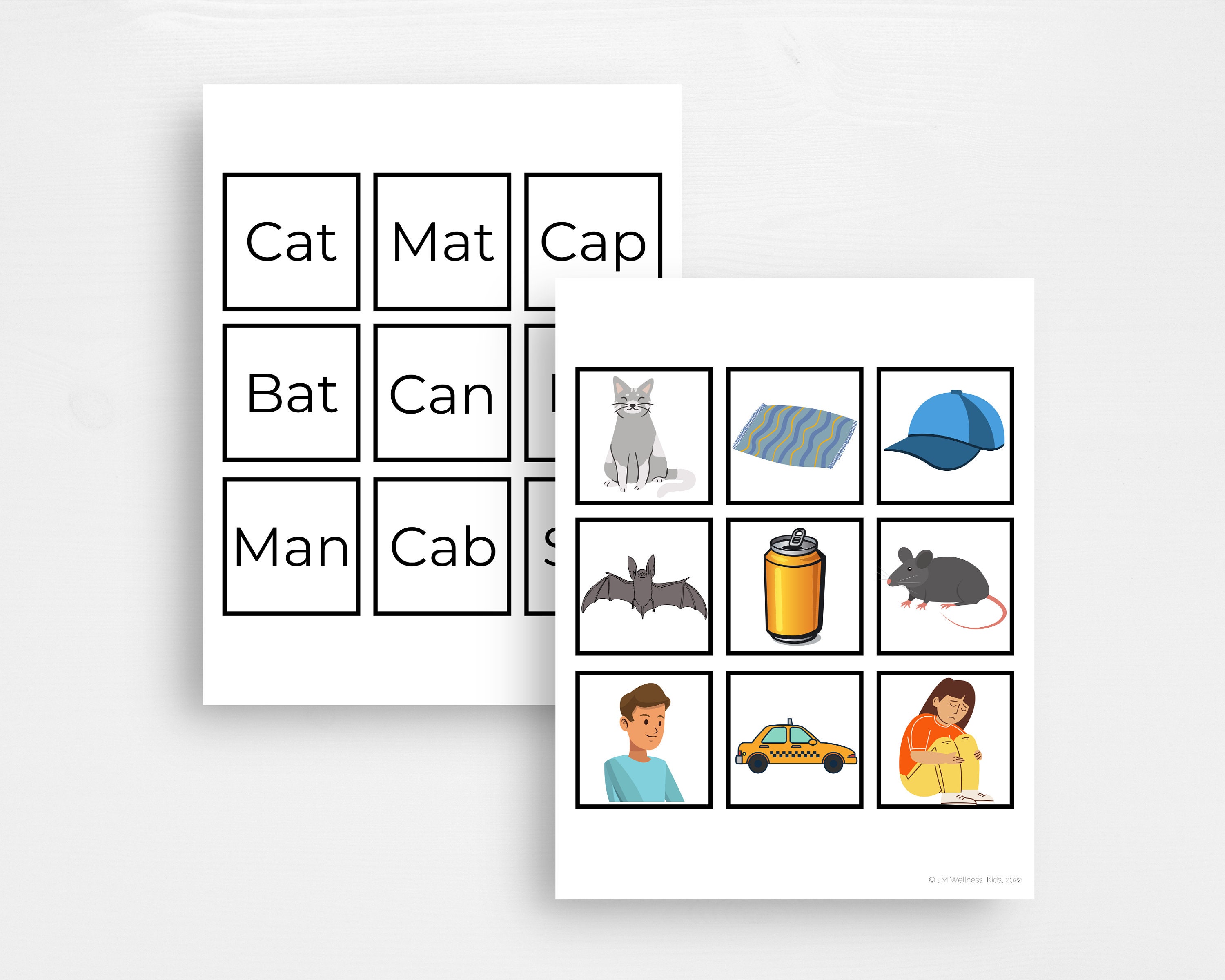Middle Sound Sorting Printable Activity Cards - Etsy