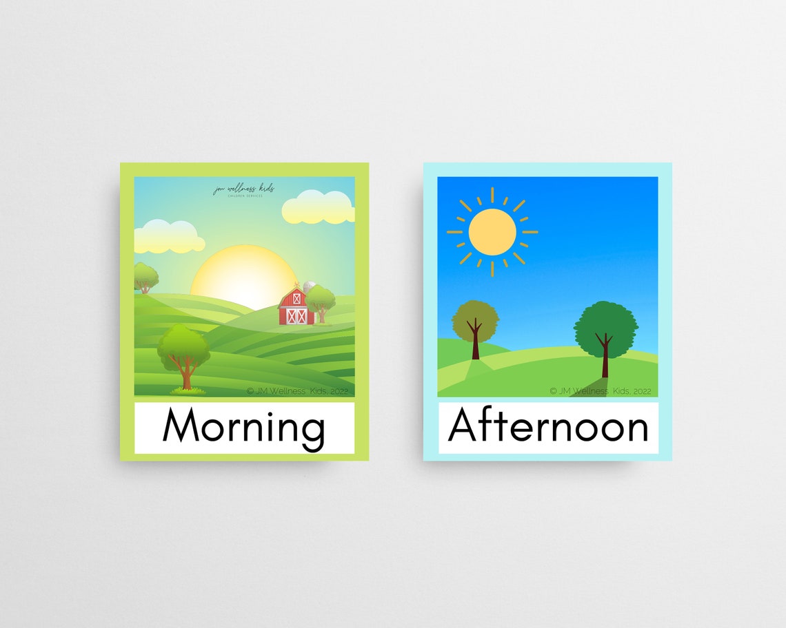 Printable Weather and Time of Day Flash Cards - Etsy