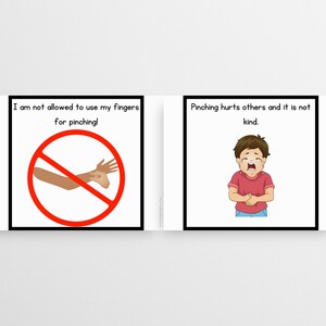 No Pinching Printable Social Story - Etsy