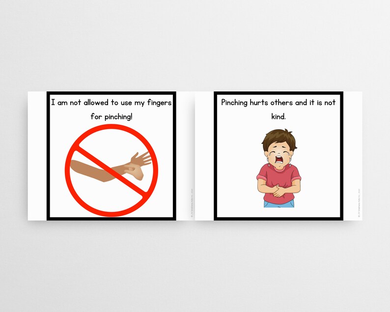 No Pinching Printable Social Story - Etsy