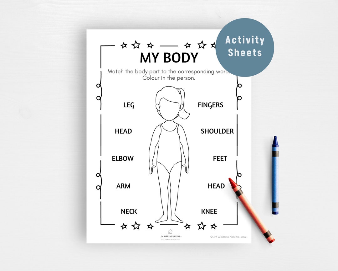 My Body Printable Worksheets - Etsy