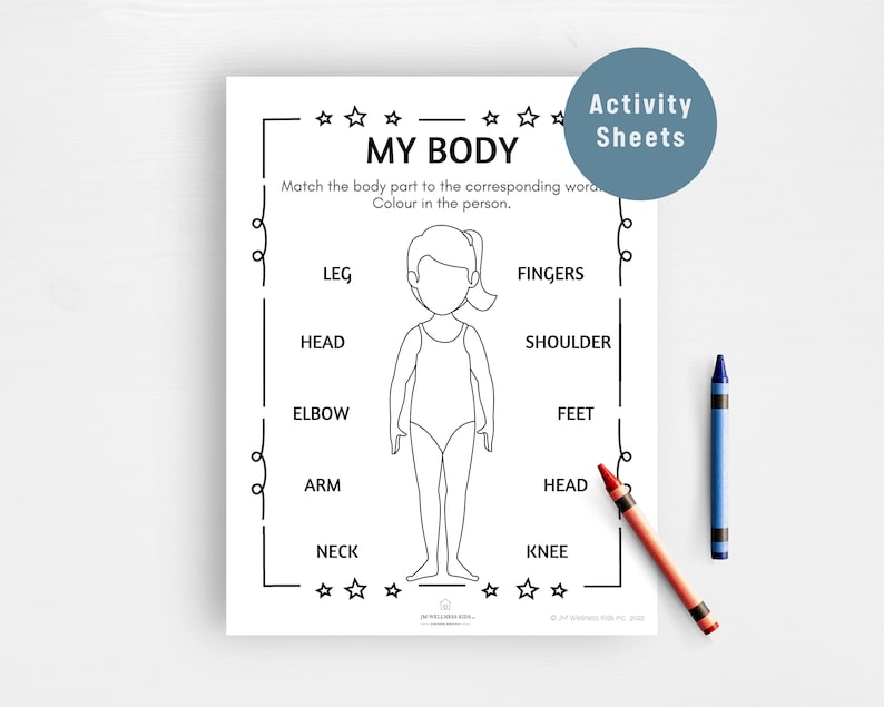 My Body Printable Worksheets - Etsy