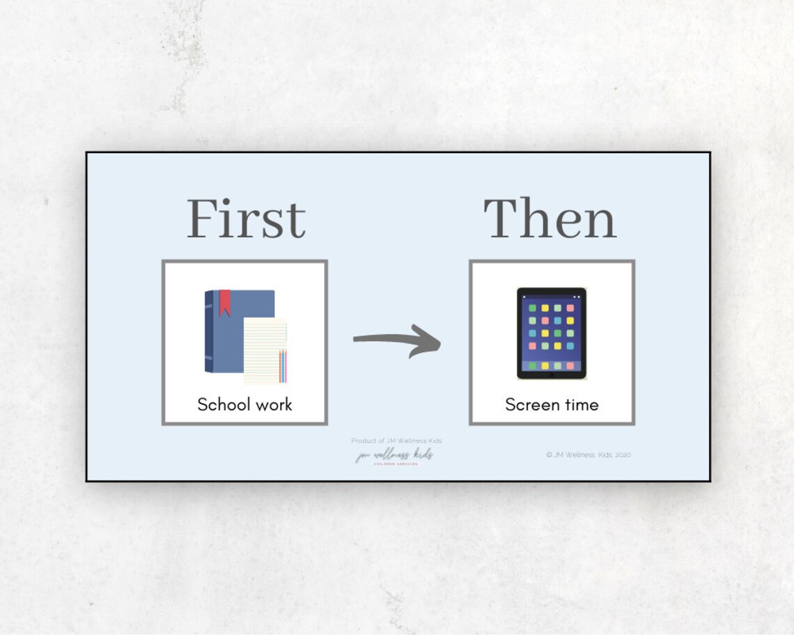 Printable First Then Visual Board - Etsy