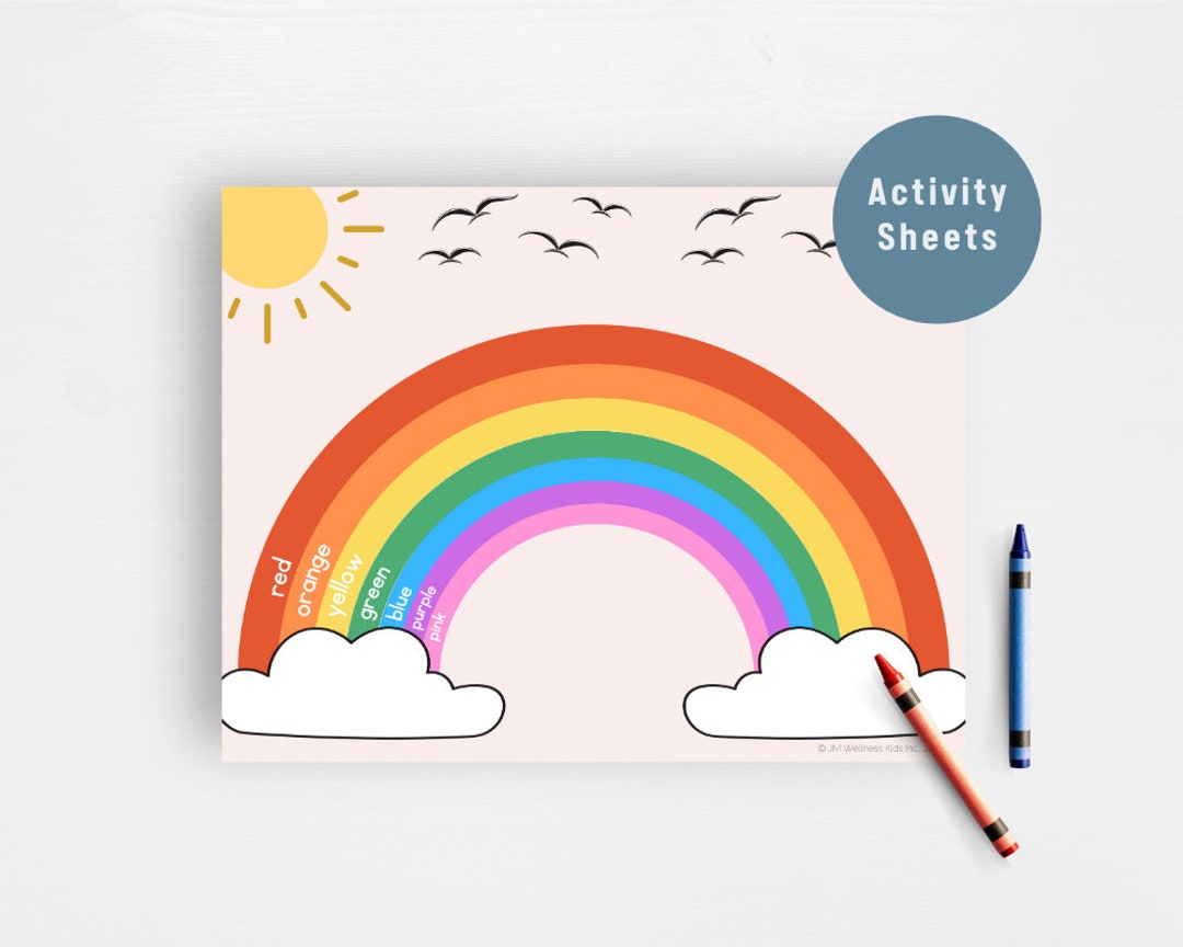 Printable Rainbow Busy Book Activity Sheets - Etsy