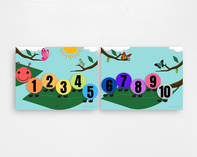 Caterpillar Number Match 1 to 100 Worksheets - Etsy